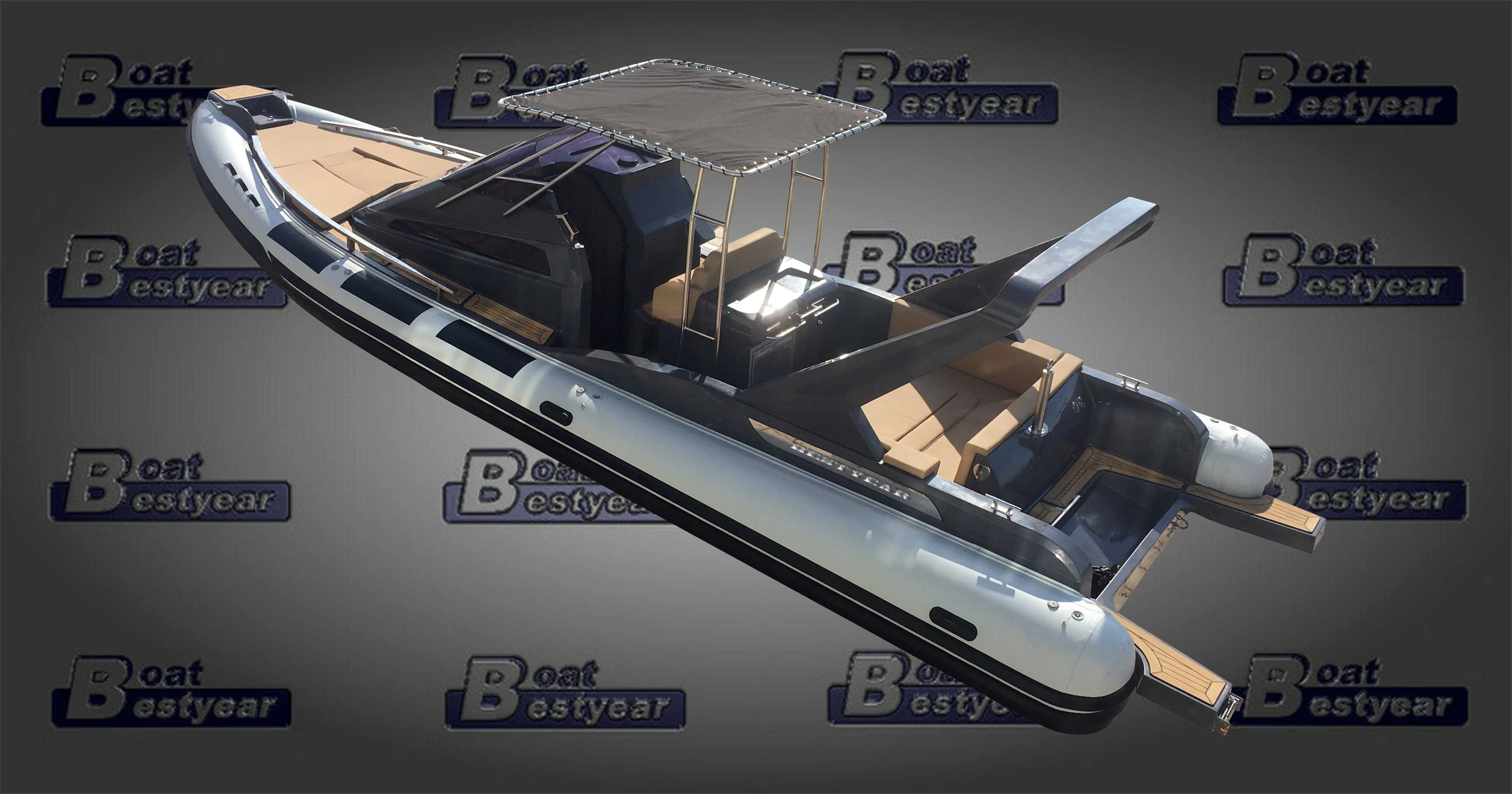 Cabin Rib Boat Cruiser Rigid Hull Inflatable Yacht For Sale - Buy Cabin ...