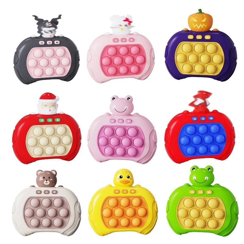 New Quick Pop Light Up Console Game Fast Push It Fidget Toy Quick Push Bubble Pop Puzzle ...