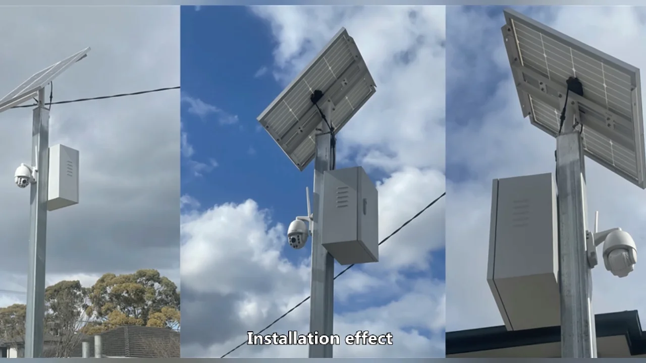 Australian Project Pole Installed Ptz Solar Security Ip Camera Cctv ...