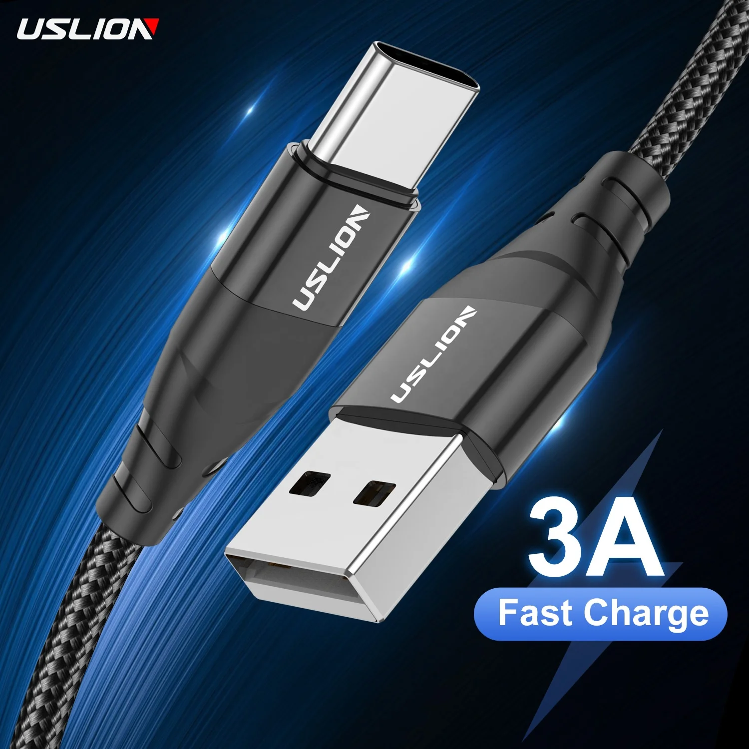 Uslion 3a Micro Usb Cable Type C Fast Charging Data Cable Mobile Phone ...