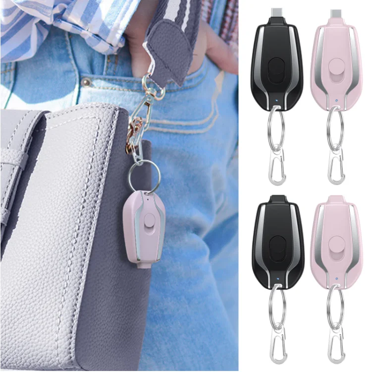 2024 Factory Price Keychain Power Bank Type C Mini Powerbank 1500mAh ...
