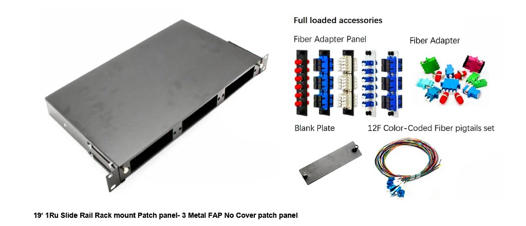 Fiber Optic Patch Panel 2 -48ports 19 2ru Slide Rail Rack Mount Patch ...