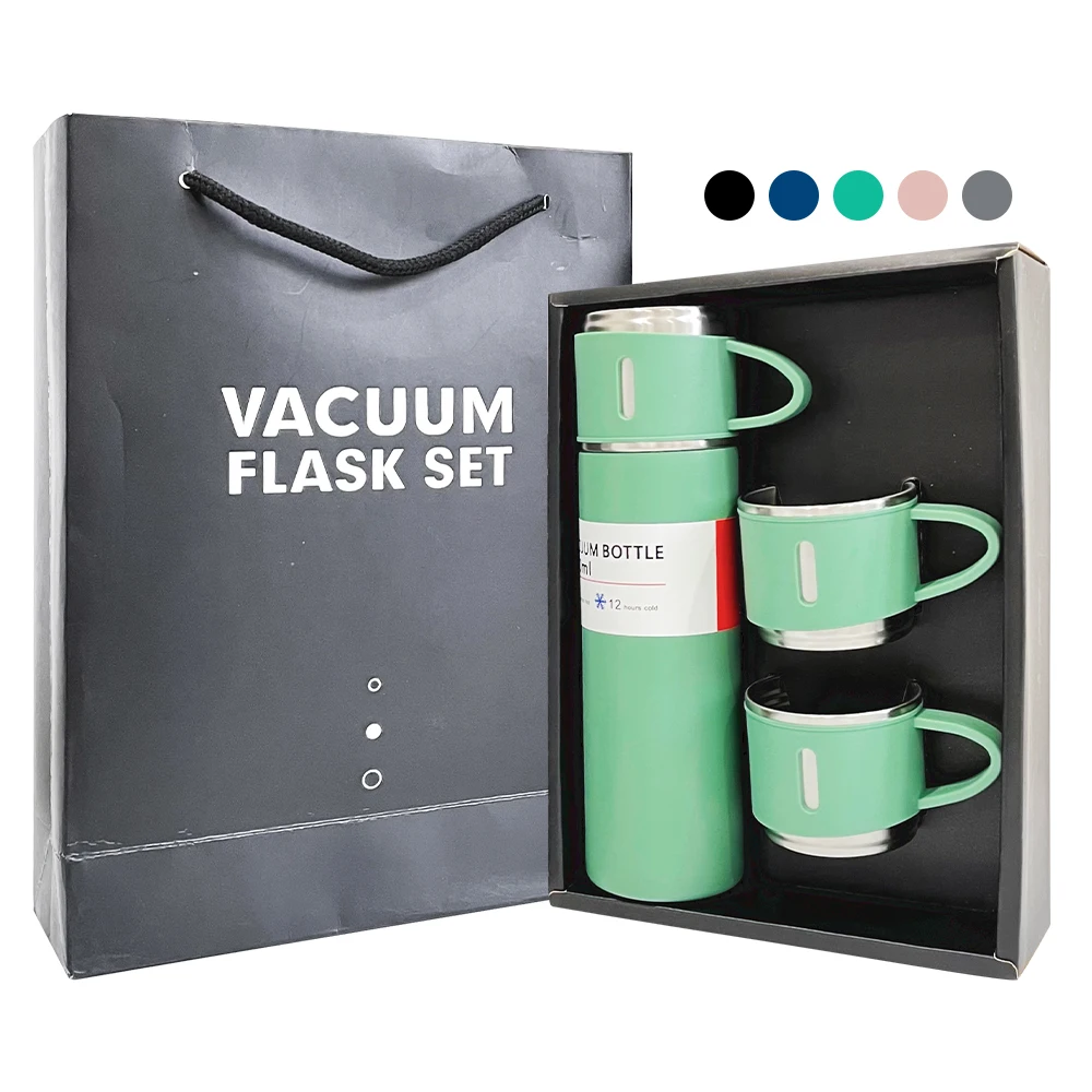 Stainless Steel Water Bottle Gifts Box Set 17oz Double Wall Stainless ...