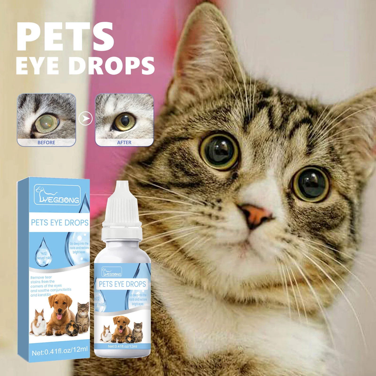 Yegbong 100% Natural Non-irritating Relieve Eye Redness Swelling Gentle ...