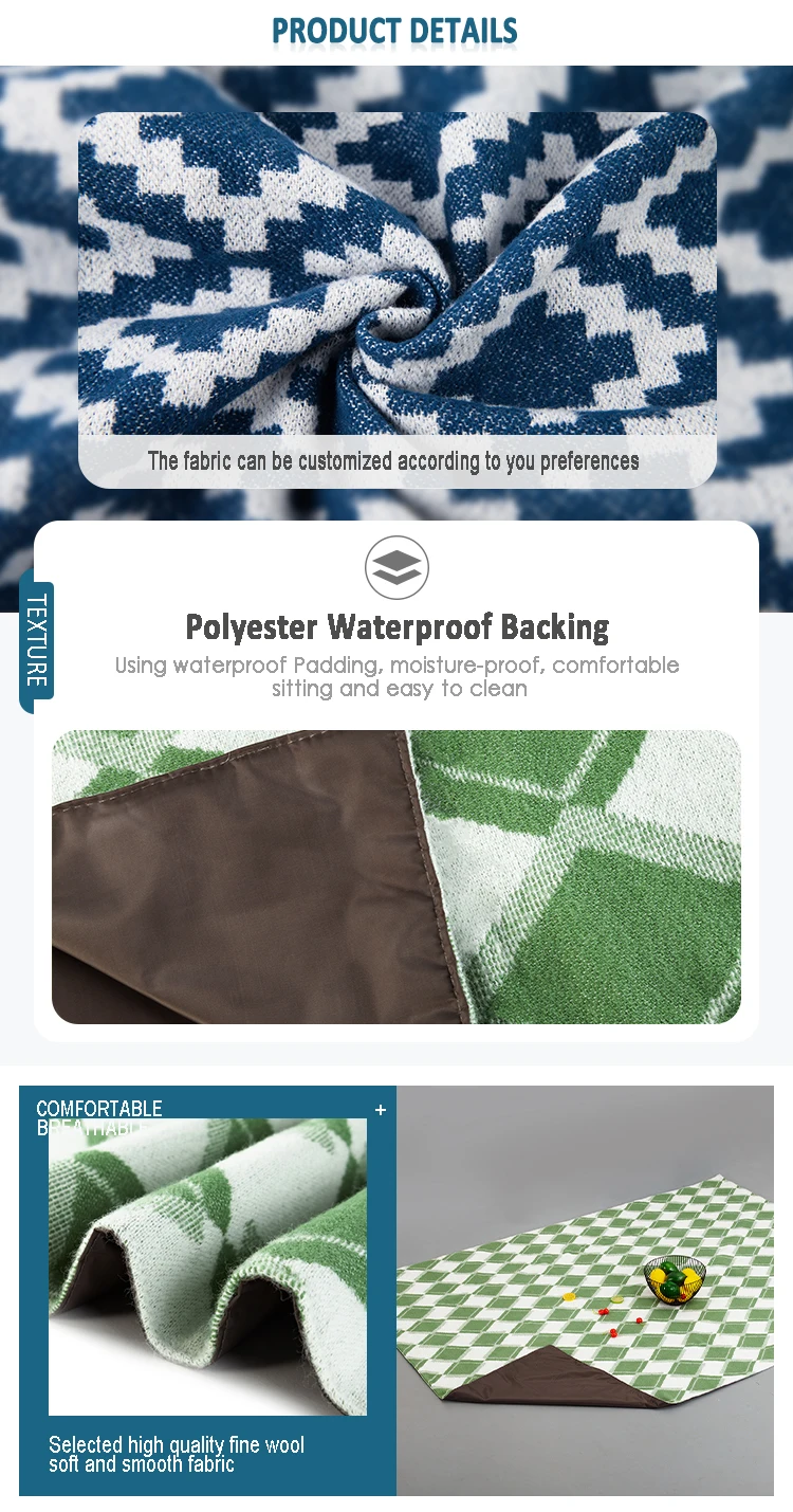 Hot Selling Picnic Blanket Large Washable With Logo Portable Heated ...