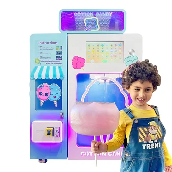 Coin Operated Cotton Candy Vending Machine Full Automatic Electric ...