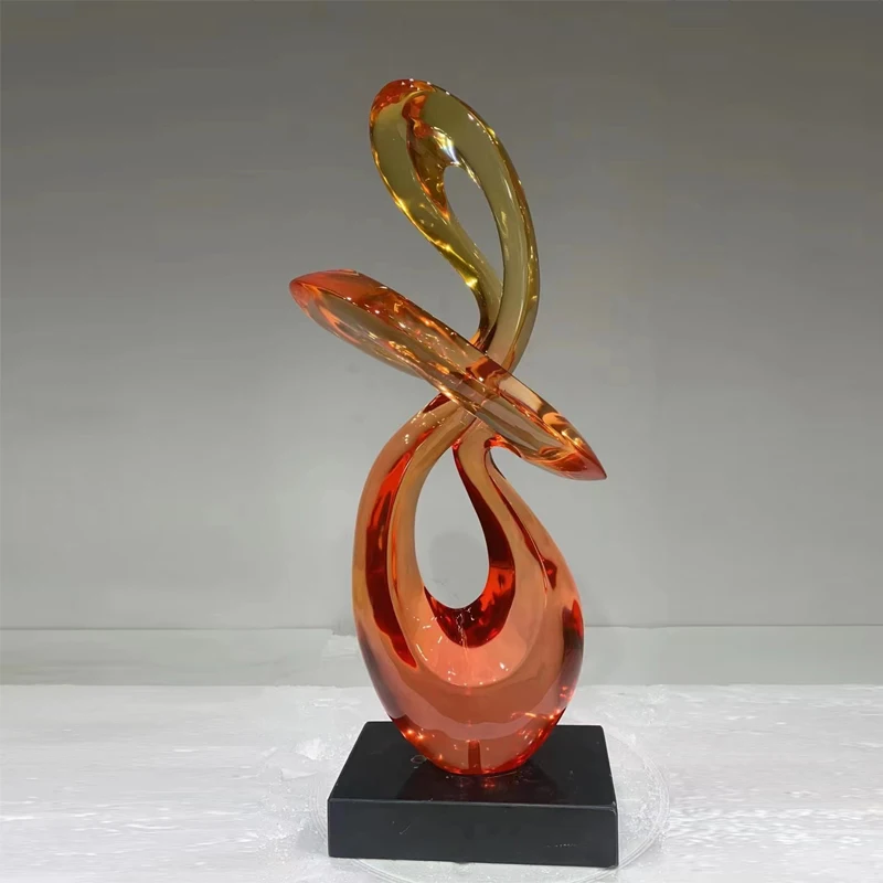 Transparent Crystal Modern Abstract Clear Art Sculpture For Luxurious ...