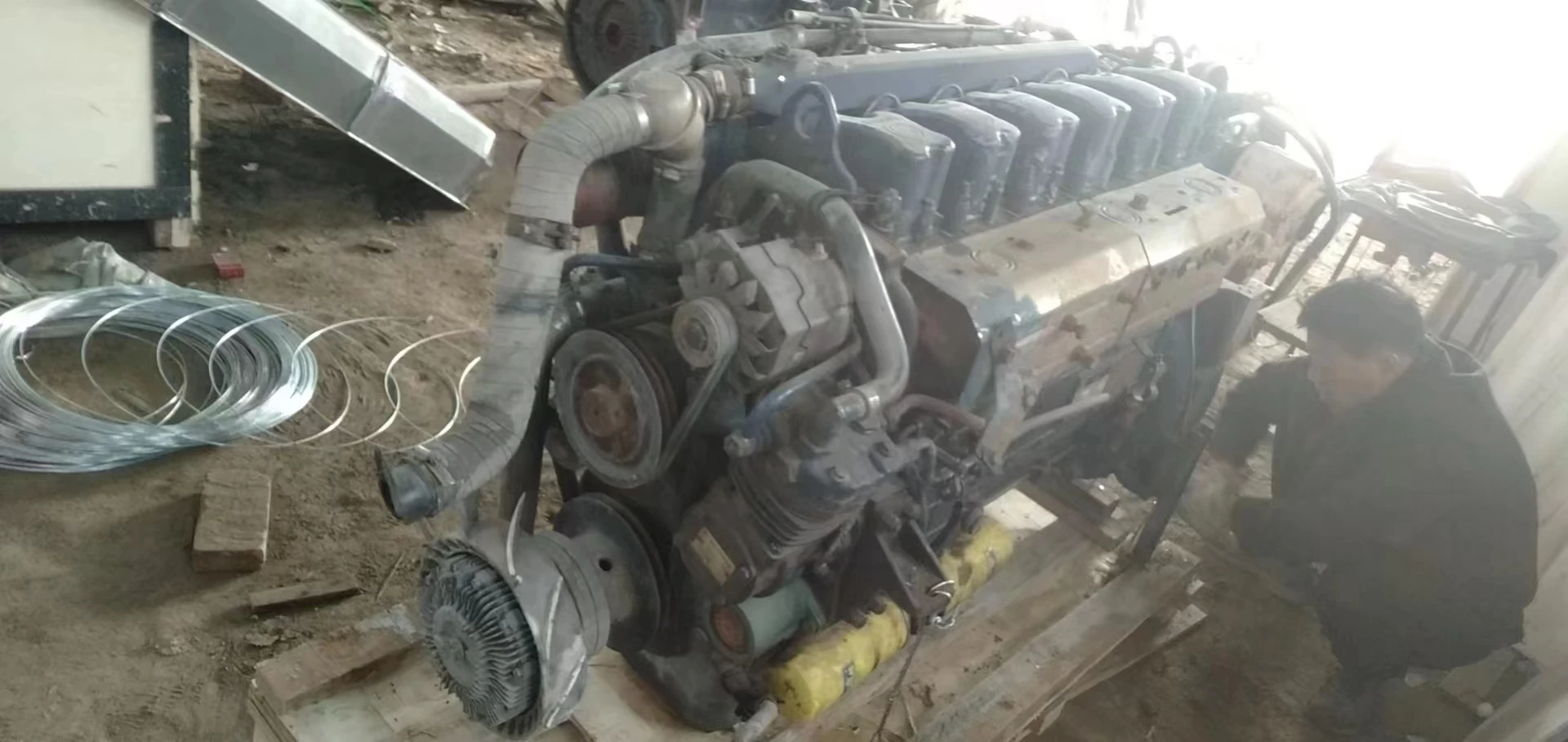 Complete Used Diesel Engine Motor Wd615 Original Engine For Howo Dump ...
