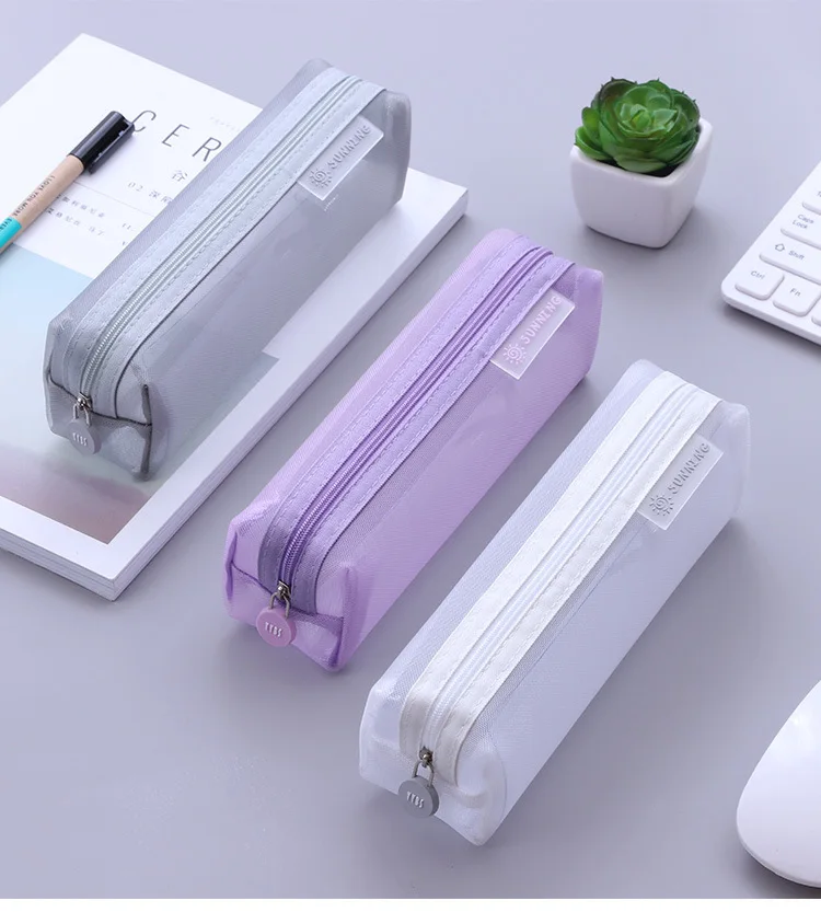 Cute Candy School Student Transparent Pencil Pouches