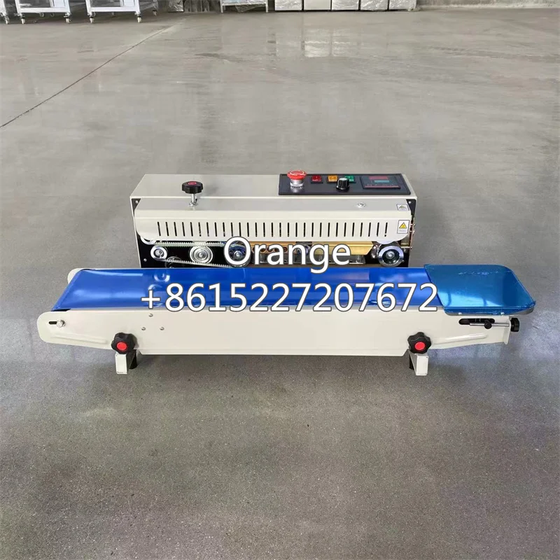 Continuous Band Sealer Horizontal Plastic Bag Pouch Sealing Machine ...