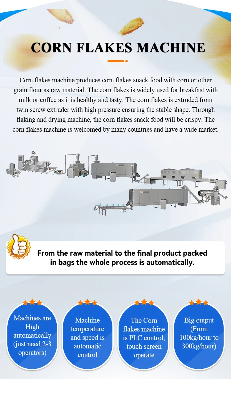Corn Flakes Machine Line Corn Flakes Cereal Machine Production Line ...
