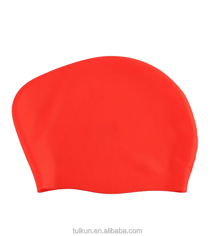 Custom Printing Large Silicone Swim Cap Waterproof Long Hair Swimming ...