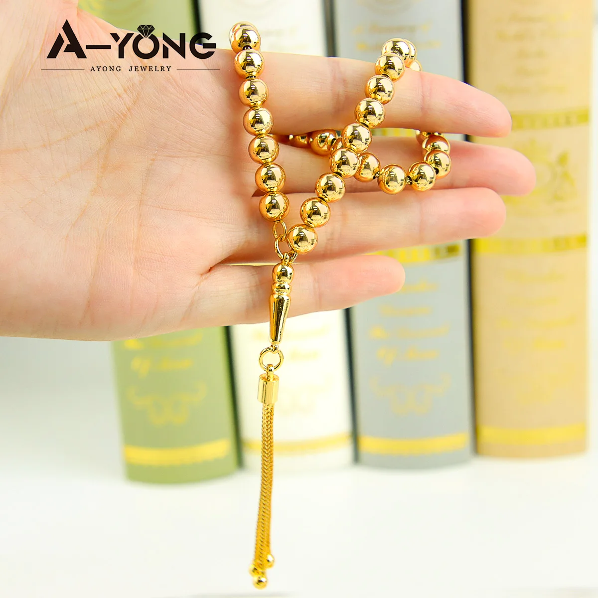Original Design Unique Rosary Arab Islam Jewelry Gold Plated