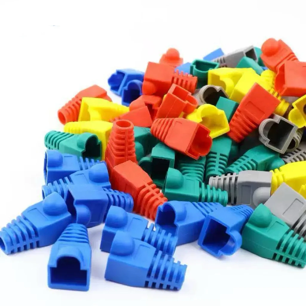 RJ45 Connector Housing / Color-Coded Boot Leobt-C56A for Network Cable ...