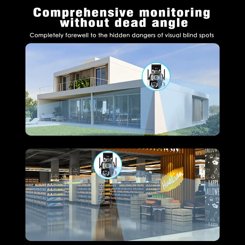 Dual Lens Network Camera with Two-Way Audio & Night Vision