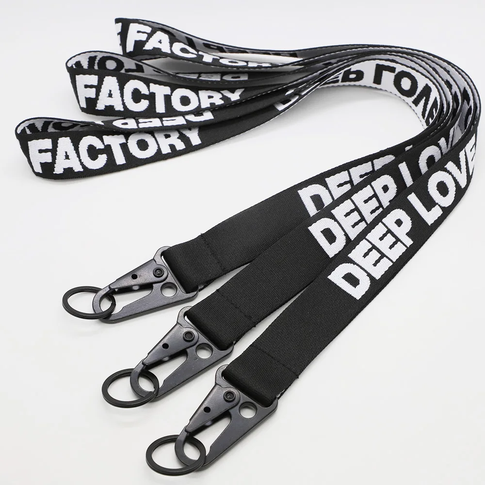Thick And Solid Polyester Jacquard Neck Lanyard With Eagle Mouth Hook ...