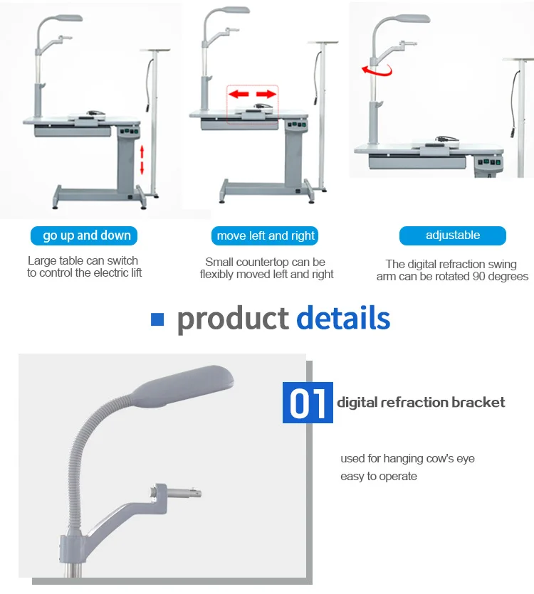 Ophthalmic Optometry Unit Stand with Chair - Customized Support
