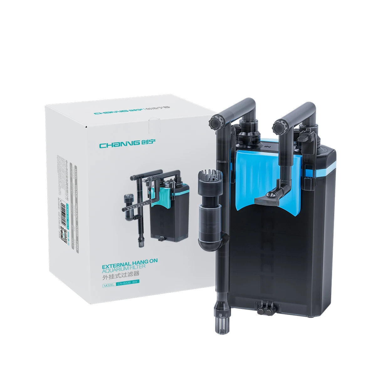 8w Aquarium Waterfall Filter Pump Fish Tank External Hang On Filter ...