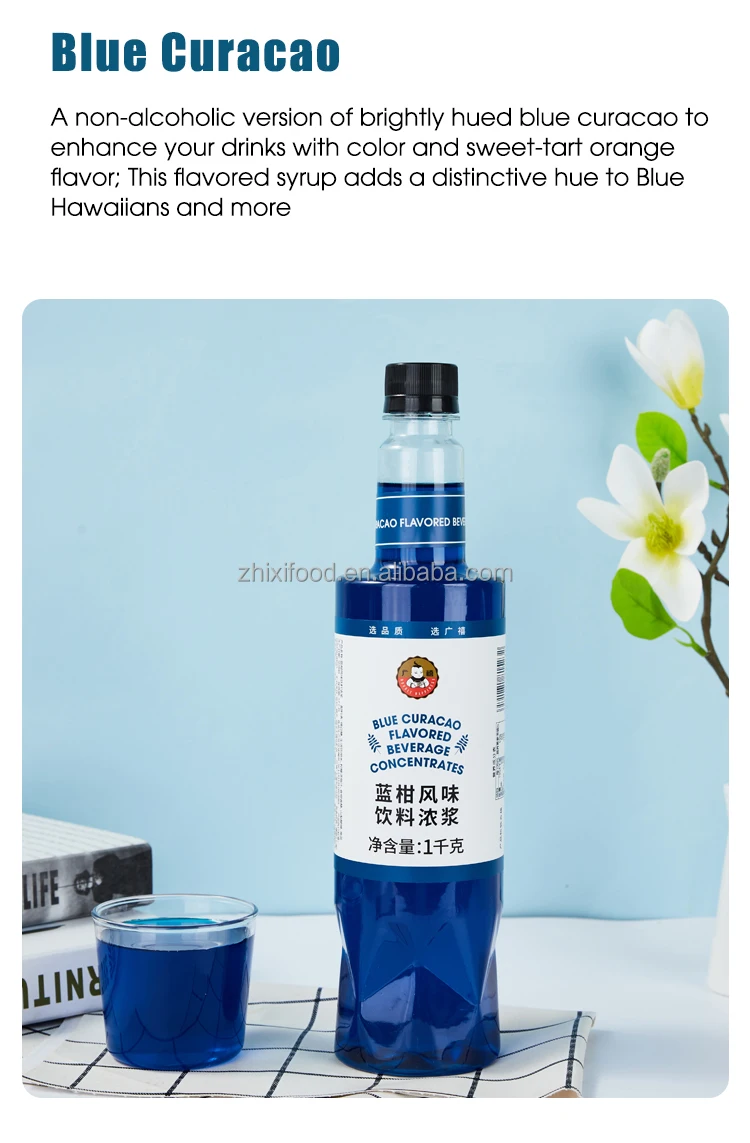1kg Blue Curacao Syrup Flavored Beverage Concentrates For Coffee Or ...