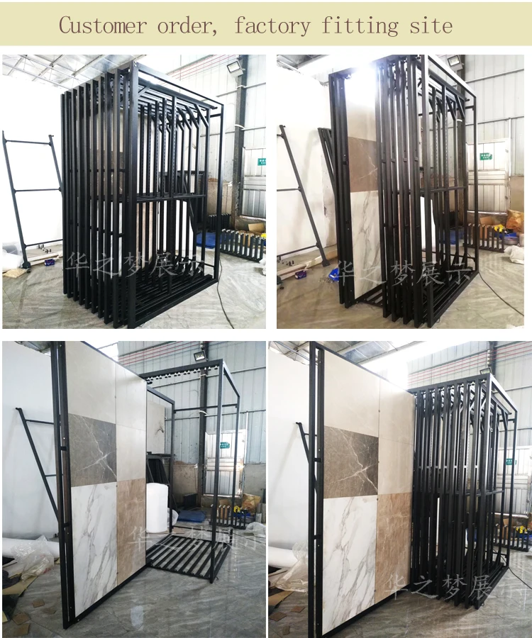 Sliding Ceramic Granite Stone Tile Display Stand Pull Out Slide Marble ...