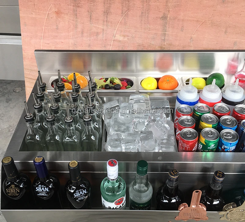 Stainless Steel Cocktail Station - Eco-Friendly & Customizable