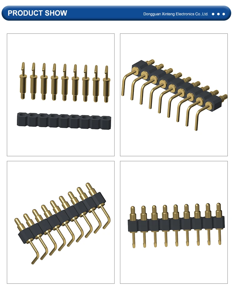 Long Strip Copper Pogo Pin Connector Single Row Conductive Spring For ...