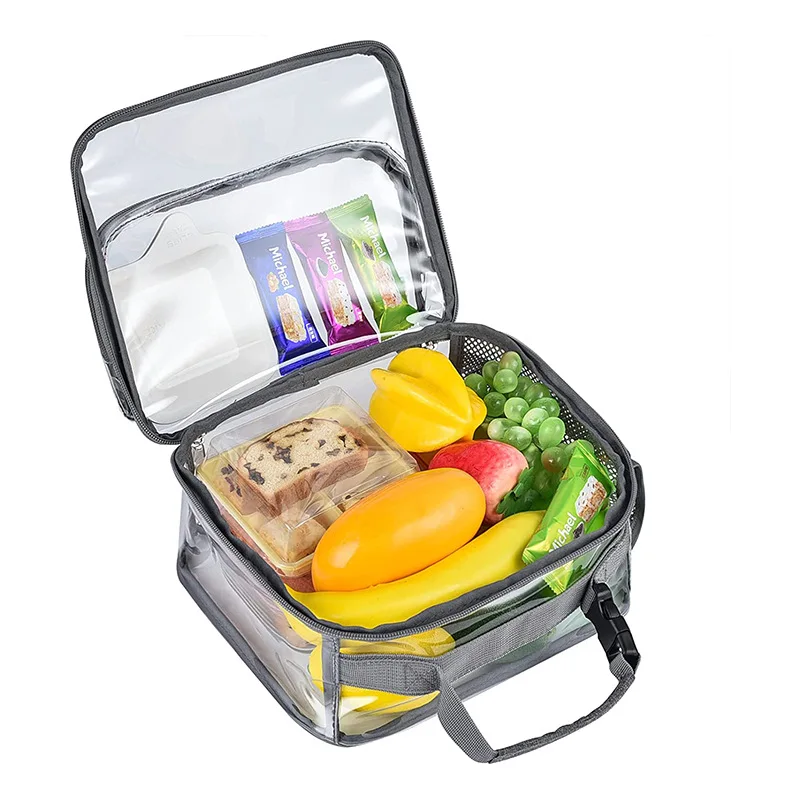 Wholesale Waterproof See Through Lunch Snack Box With Strap And Front ...