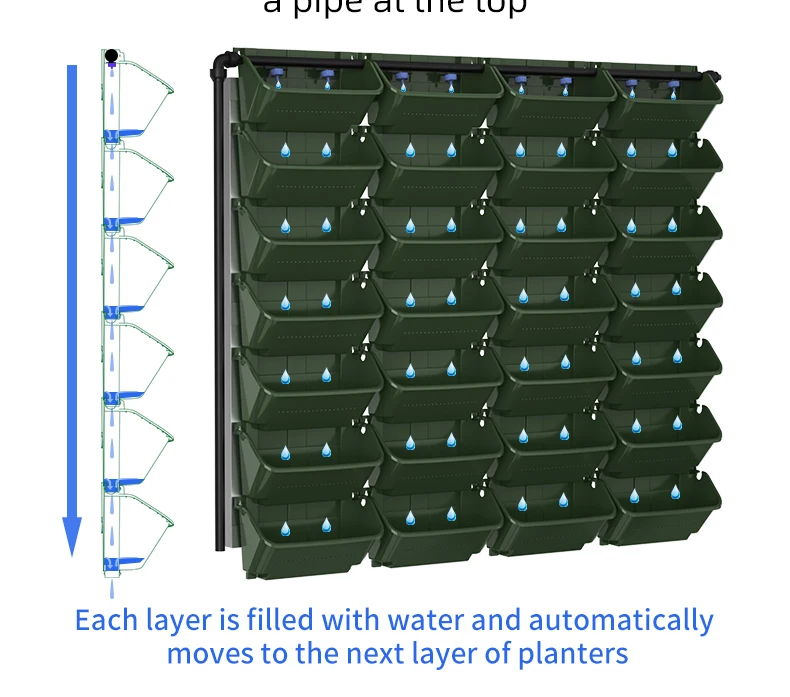 Vertical Garden System Green Wall Module Standing Garden Pots And Pots ...