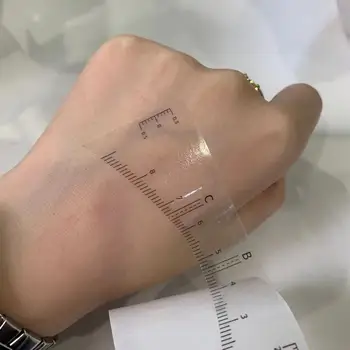 50pcs/box Disposable Eyebrow Measuring Sticker Permanent Makeup Ruler ...