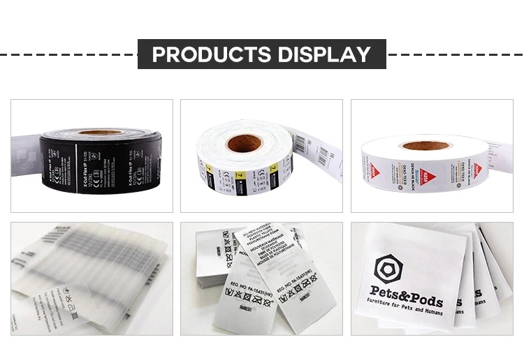 Custom Printed Satin Labels for Clothes - Short Lead Time