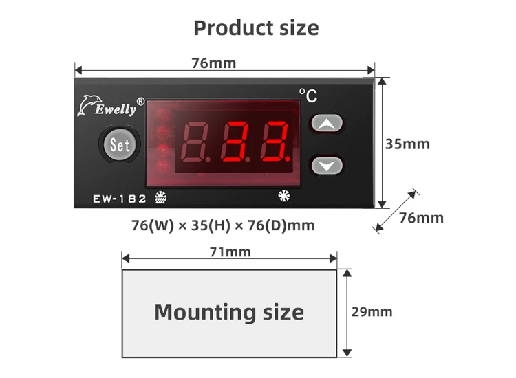 Digital Freezer Temperature Switch EW-182A - Reliable Defrosting
