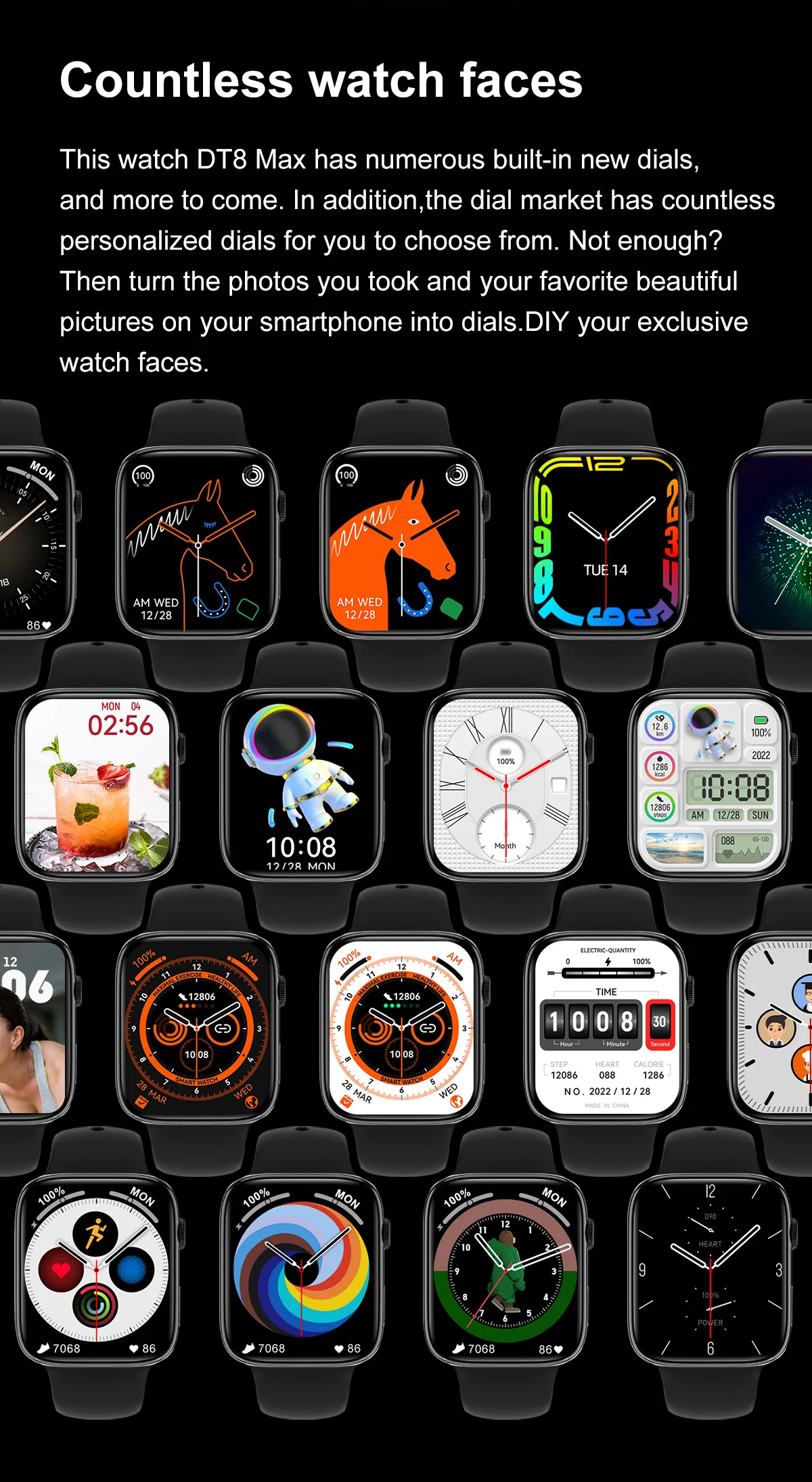 Iwo Dt8 Max Smart Watch Dt No.1 Watch 8 2.0" 420*485 Screen Smartwatch ...