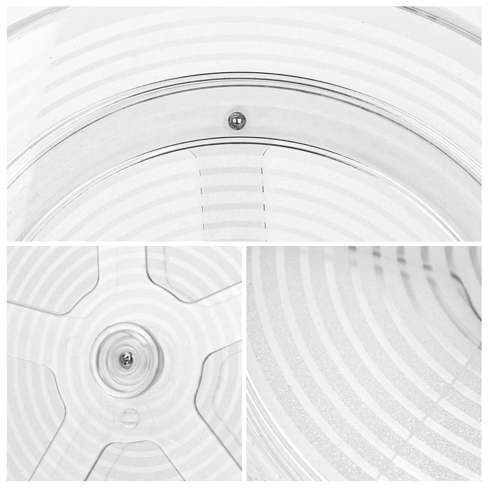 Modern 360 Rotating Spinning Turntable Clear Round PET Plastic Food ...