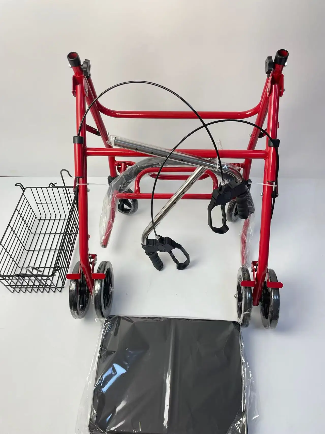 Vertical Rolling Fold Walking Aid - Wheelchair with Pedals