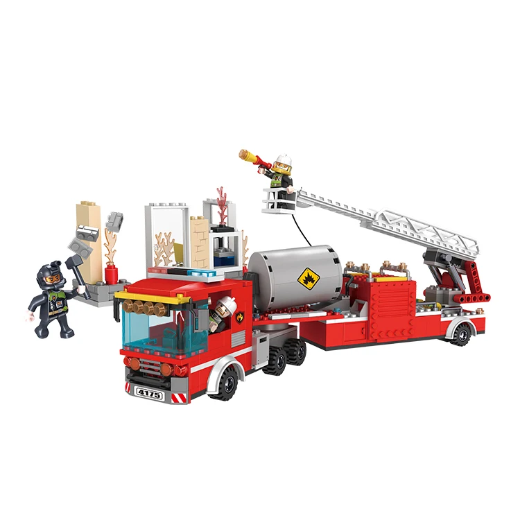 COGO Plastic Emergency Vehicle Enlighten Block Building Kids Toy Set ...