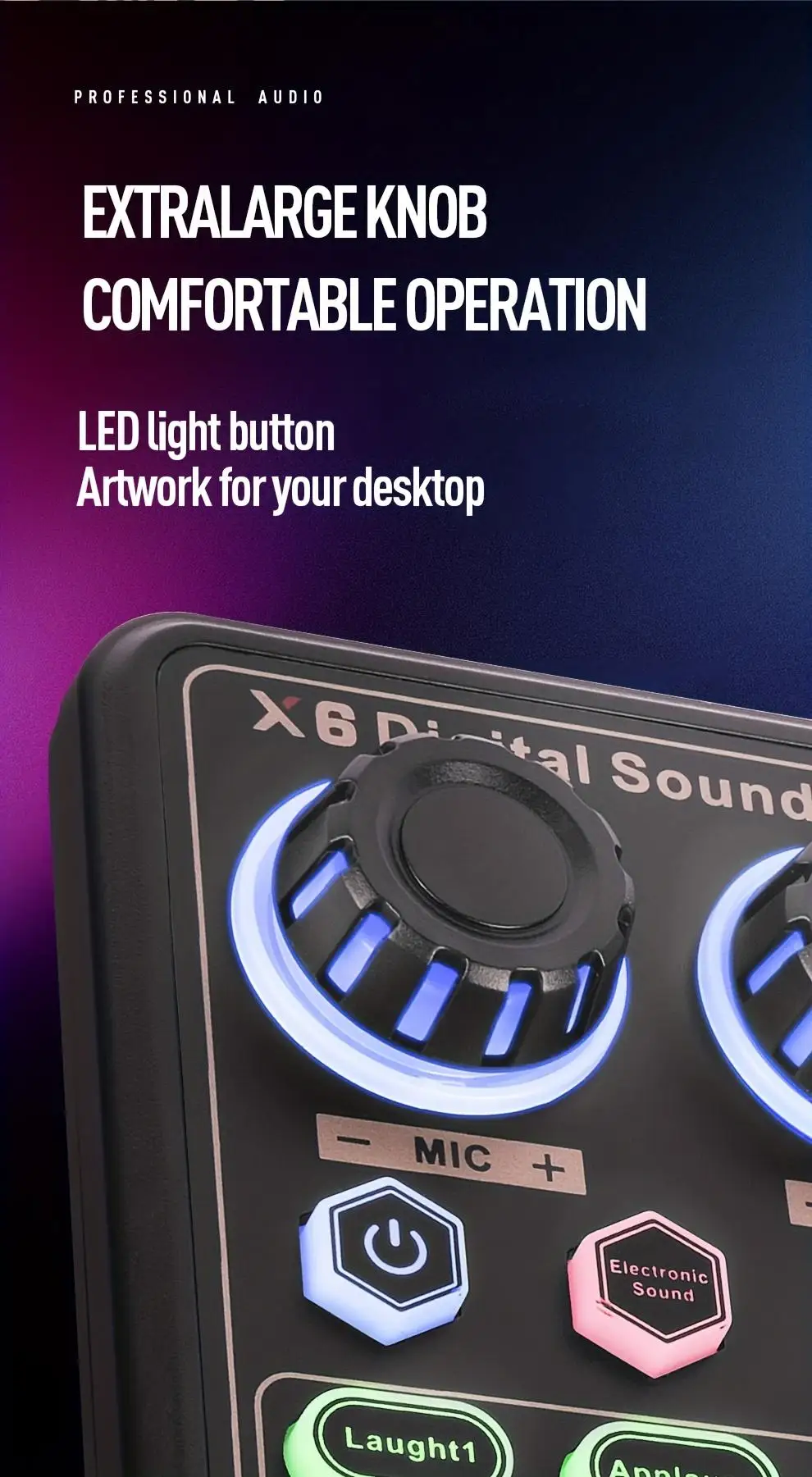 X6+gt240 Professional Usb Sound Card Microphone Bracket Set With Noise ...