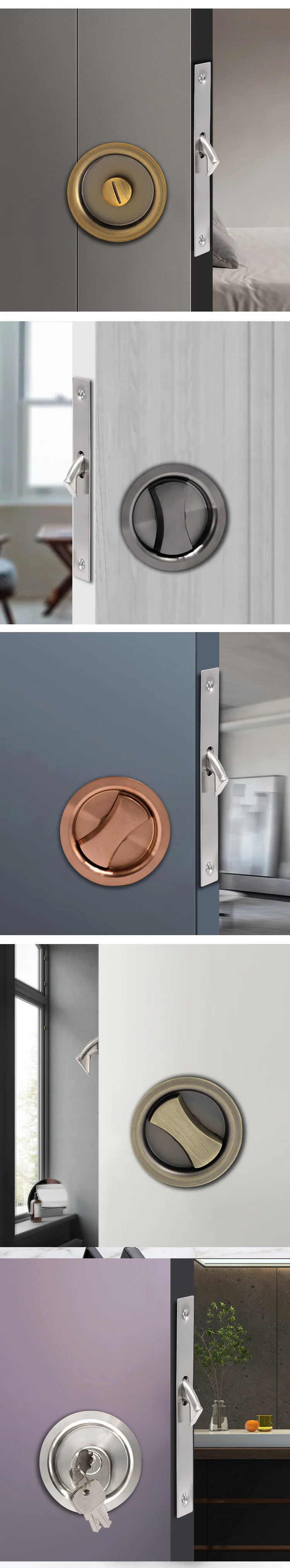 Stainless Steel 304 Sliding Door Lock - Emergency Coin Unlock