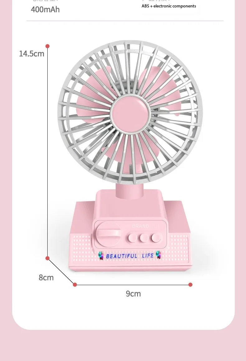 Kawaii Sanrio Kuromi My Melody Pachacco Desktop Fans Cooling Fan Summer ...