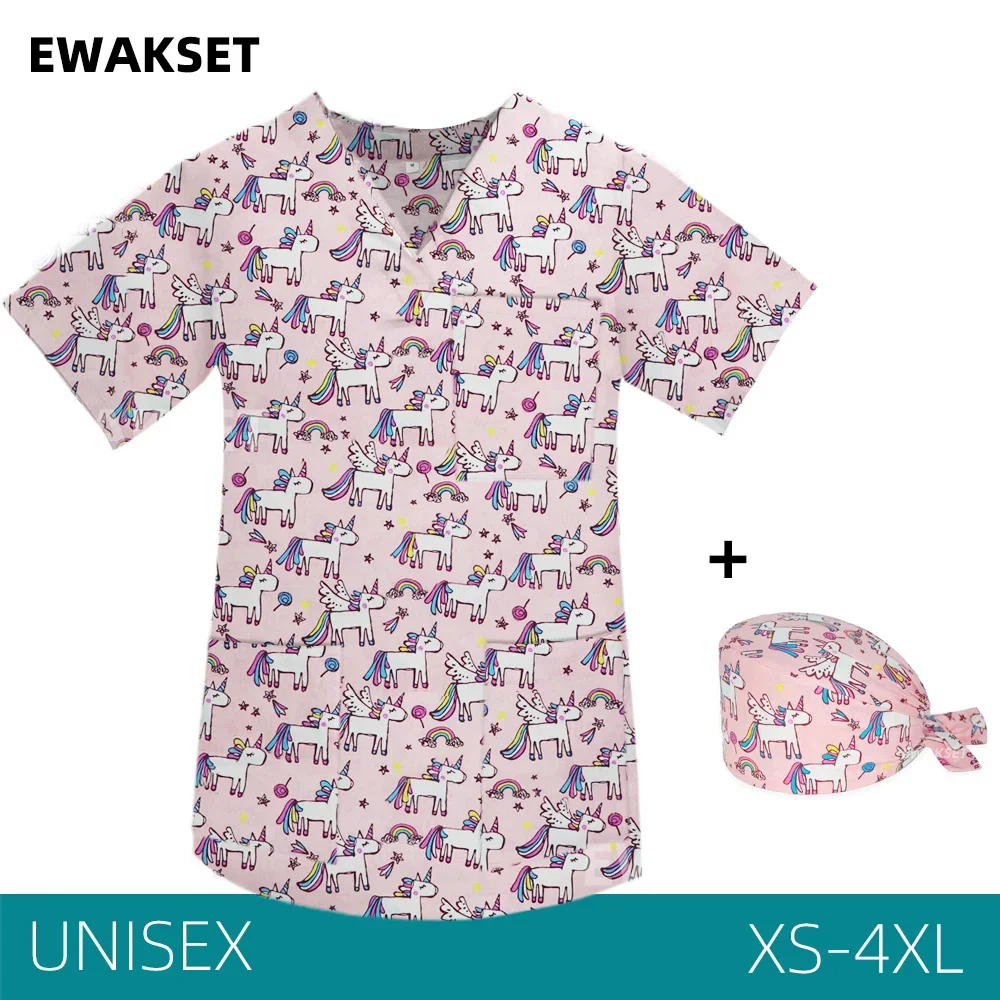Sanitary Uniform Woman Scrubs Medical Uniforms Short Sleeves Slim Fit ...