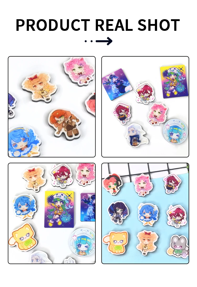 Plastic Souvenir Magnet of One Piece Acrylic Magnet Anime Refrigerator ...
