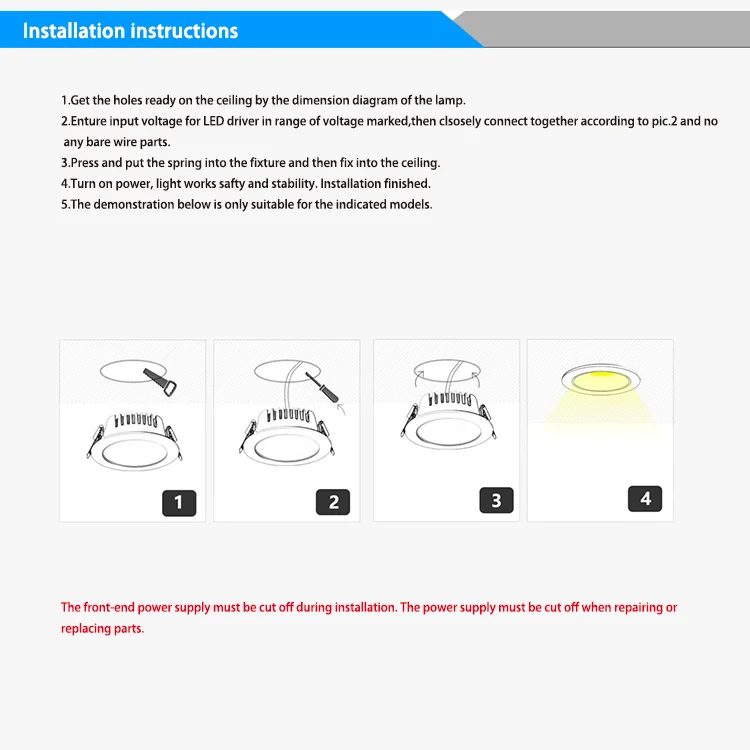Ultra Anti Glare Flicker Free 7w/9w/15w/20w/35w Led Recessed Down Light ...