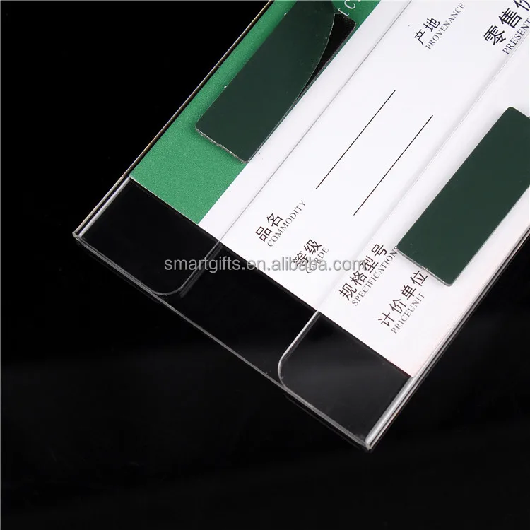 Customized Clear Acrylic Price Tag Holders - Durable & Versatile