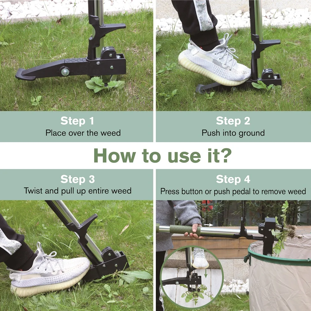 Retractable Aluminum Alloy Telescopic Handle Grass Remover