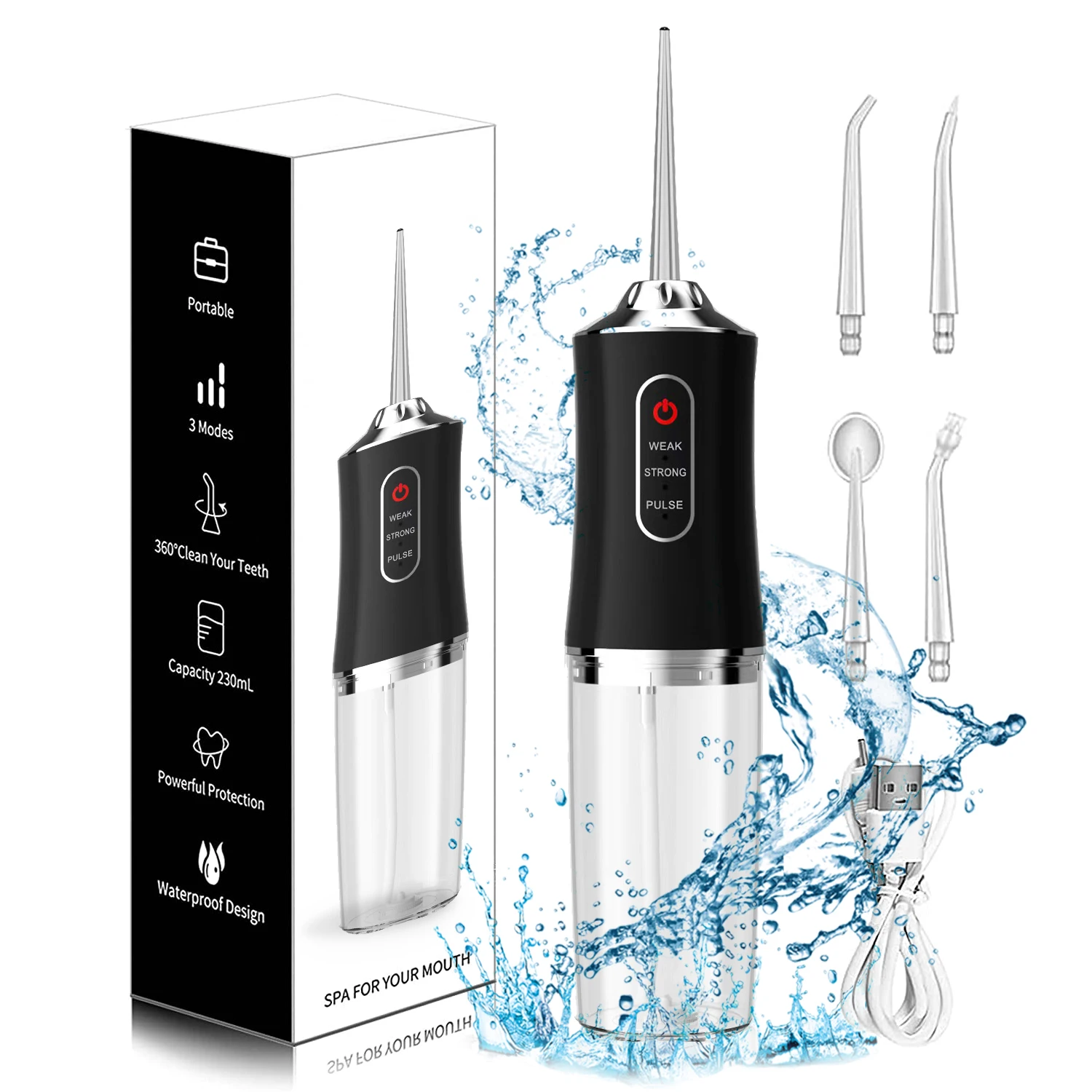 Upgraded Cordless Dental Teeth Irrigator Portable Water Flosser ...