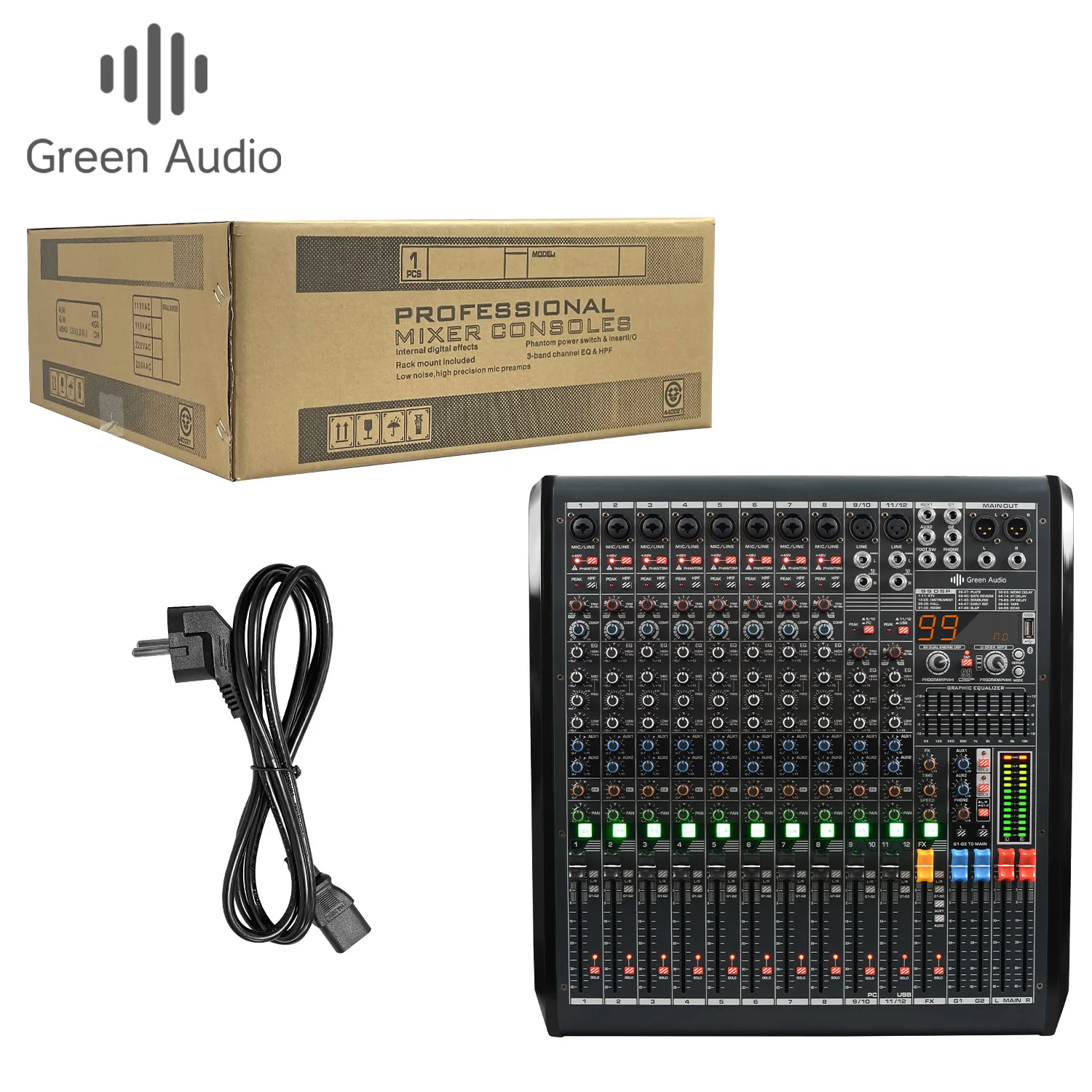 GAX-RWS12 Professional Audio Mixing - 12 Channel Console