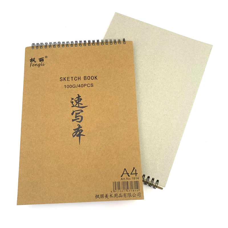 100 Cover GSM Sketch Book - 40 Sheets A4 Size for Drawing