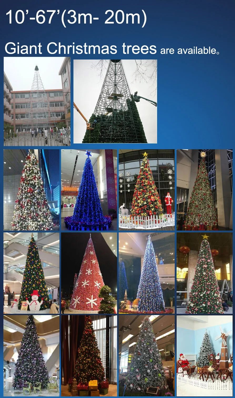 Giant Commercial PVC Christmas Tree Outdoor Park Square Decoration ...