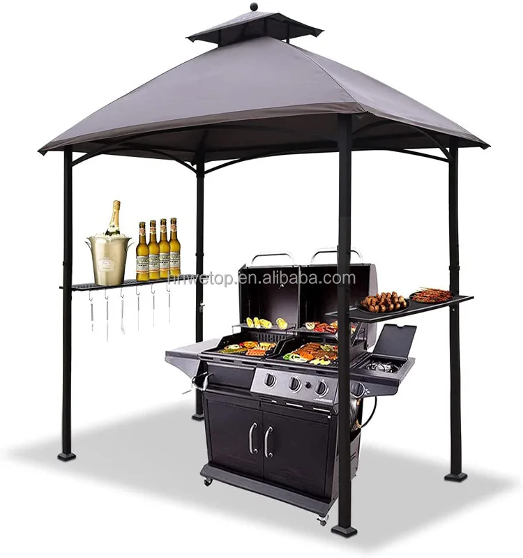 Commercial Luxury Garden Gazebo Shelter Canopy Bbq Grill Family Party ...