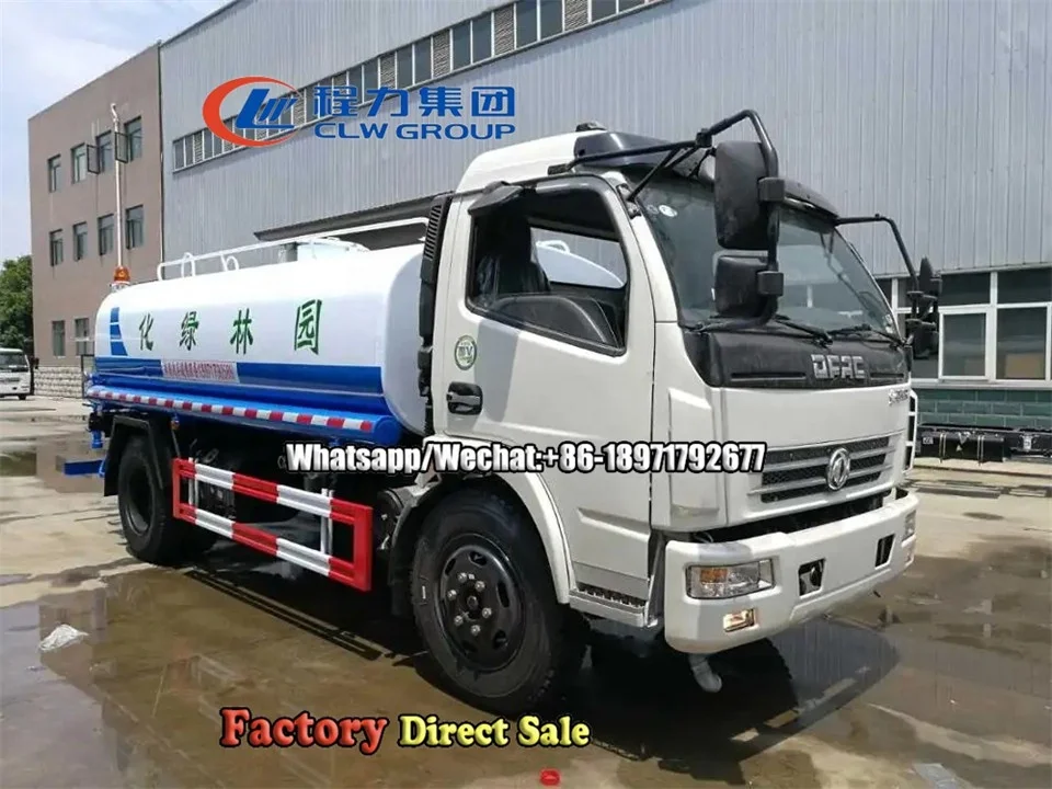 Dongfeng 8000 Liters Water Tank Truck 4x2 Mobile Water Tanker Transport ...