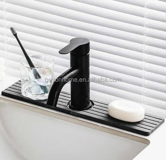 Kitchen Sink Splash Guard - Diatomaceous Earth Stone Faucet Mat